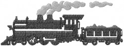 Train Engine Embroidery Design | EmbroideryDesigns.com