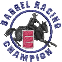 Barrel Racing Champion Embroidery Design | EmbroideryDesigns.com