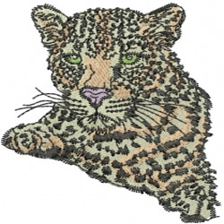 Leopard Head Embroidery Design | EmbroideryDesigns.com