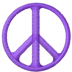 Peace Sign Embroidery Design | EmbroideryDesigns.com