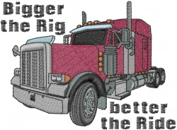 Big Rig Embroidery Design | EmbroideryDesigns.com