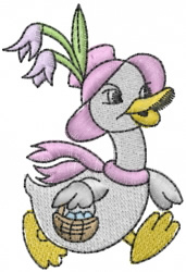 Easter Duck Embroidery Design | EmbroideryDesigns.com