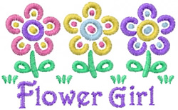 Flower Girl Embroidery Design | EmbroideryDesigns.com