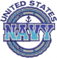 United States Navy Embroidery Design | EmbroideryDesigns.com