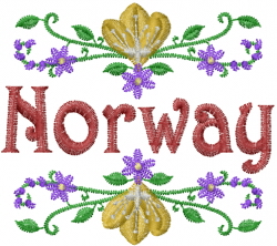 Norway Floral Embroidery Design | EmbroideryDesigns.com