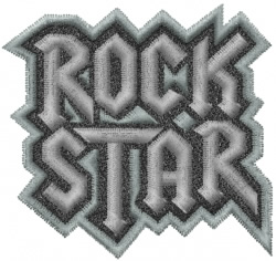 Rock Star icon Embroidery Design | EmbroideryDesigns.com