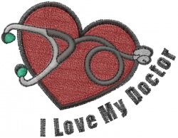 Love My Doctor Embroidery Design | EmbroideryDesigns.com