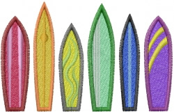 Surfboards Embroidery Design | EmbroideryDesigns.com