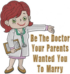 Medical Doctor Embroidery Design | EmbroideryDesigns.com