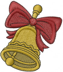 Christmas Bell Embroidery Design | EmbroideryDesigns.com
