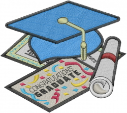 Graduate Congratulations Embroidery Design | EmbroideryDesigns.com