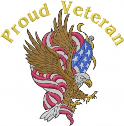 Proud Veteran Embroidery Design | EmbroideryDesigns.com