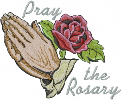 Pray the Rosary Embroidery Design | EmbroideryDesigns.com