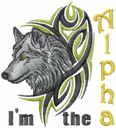 Im The Alpha Embroidery Design | EmbroideryDesigns.com
