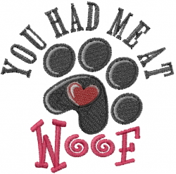 Woof Embroidery Design | EmbroideryDesigns.com