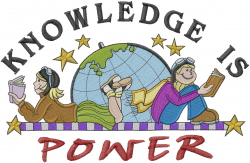 Knowledge Is Power Embroidery Design | EmbroideryDesigns.com