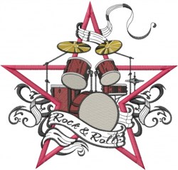 Rock And Roll Embroidery Design | EmbroideryDesigns.com