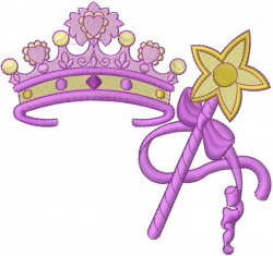 Princess Tiara Embroidery Design | EmbroideryDesigns.com