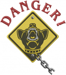 Danger Embroidery Design | EmbroideryDesigns.com