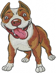 Pit Bull Embroidery Design | EmbroideryDesigns.com
