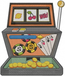 Slot Machine Embroidery Design | EmbroideryDesigns.com