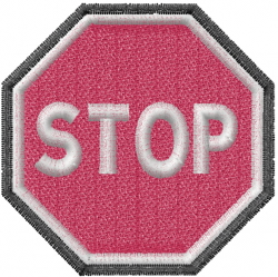 Stop Sign Embroidery Design | EmbroideryDesigns.com