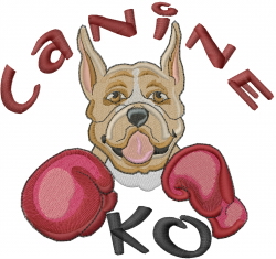 Canine KO Embroidery Design | EmbroideryDesigns.com