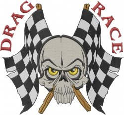 Drag Race Embroidery Design | EmbroideryDesigns.com