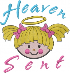 Heaven Sent Embroidery Design | EmbroideryDesigns.com