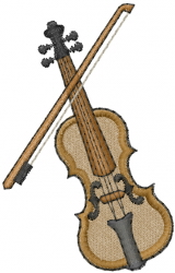 Violin Embroidery Design | EmbroideryDesigns.com