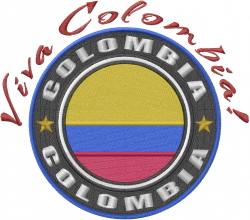 Viva Colombia Embroidery Design | EmbroideryDesigns.com