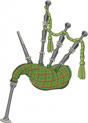 Bagpipes Embroidery Design | EmbroideryDesigns.com
