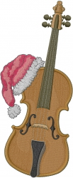Cello Santa Embroidery Design | EmbroideryDesigns.com