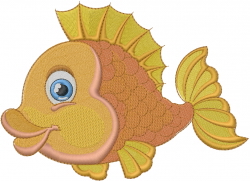 Cartoon Fish Embroidery Design | EmbroideryDesigns.com