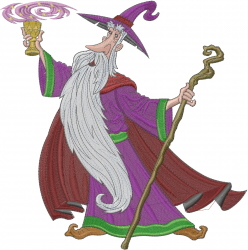 Wizard Embroidery Design | EmbroideryDesigns.com