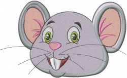 Mouse Head Embroidery Design | EmbroideryDesigns.com