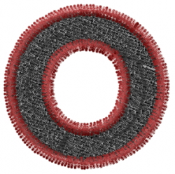 Color Block O Embroidery Design | EmbroideryDesigns.com