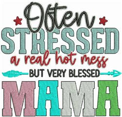 Blessed Mama Embroidery Design | EmbroideryDesigns.com