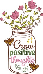 Positive Thoughts Embroidery Design | EmbroideryDesigns.com