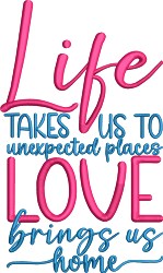 Life Love Embroidery Design | EmbroideryDesigns.com
