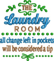 Laundry Room Embroidery Design | EmbroideryDesigns.com