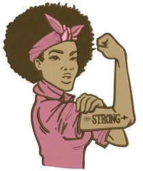 Strong Woman Embroidery Design | EmbroideryDesigns.com