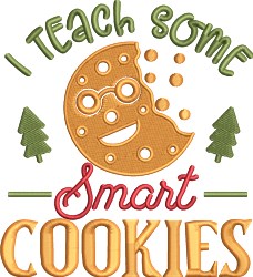 Smart Cookies Embroidery Design | EmbroideryDesigns.com