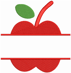 Apple Name Drop Embroidery Design | EmbroideryDesigns.com