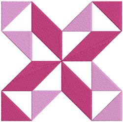 Geometric Quilt Block Embroidery Design | EmbroideryDesigns.com
