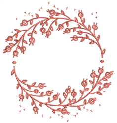 Pretty Floral Frame Embroidery Design | EmbroideryDesigns.com