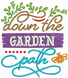 Garden Path Embroidery Design | EmbroideryDesigns.com