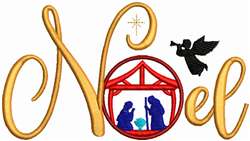 Noel Embroidery Design | EmbroideryDesigns.com