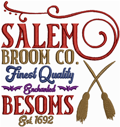 Salem Broom Co. Embroidery Design | EmbroideryDesigns.com