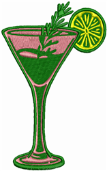 Cocktail Embroidery Design | EmbroideryDesigns.com